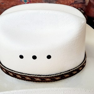 LONGMIRE Horse Hair Braided Hat Band is Adjustable With Sliding Knots ...