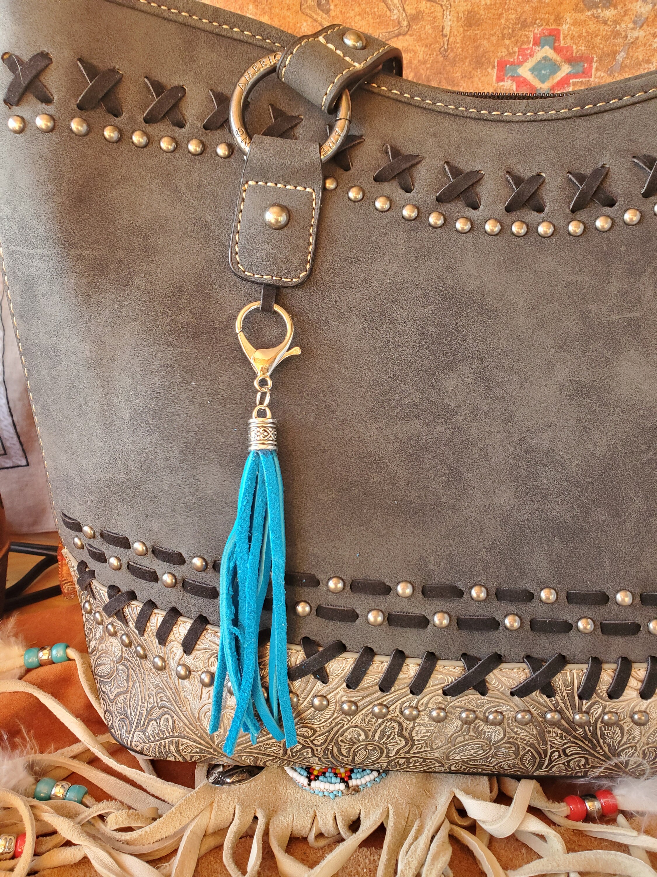 Deerskin Tassel Purse Dangle, Handbag Charm, Purse Zipper Pull or ...