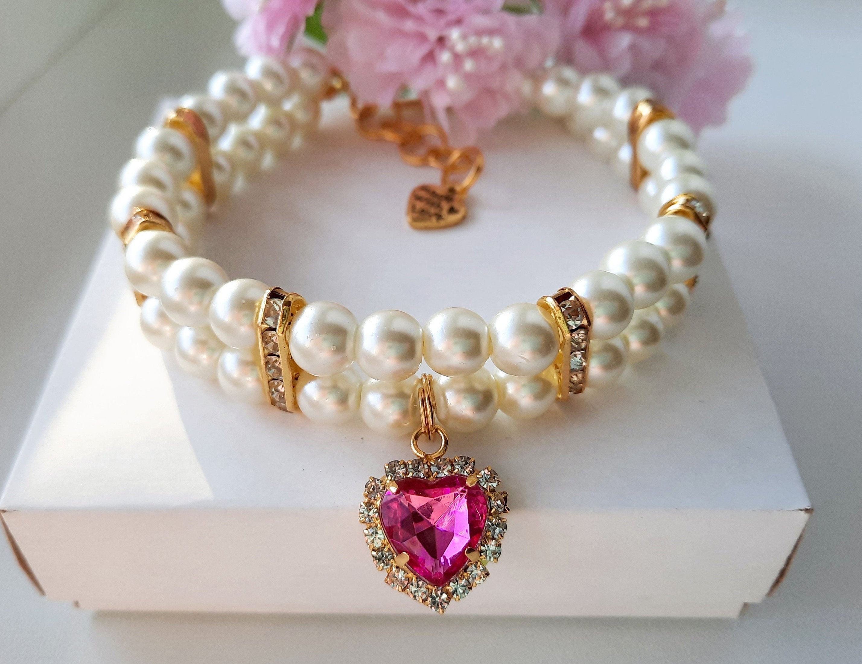 Pearl Necklace for Dog and Cat Pearl Dog Collar Dog Pearl Collar Custom ...