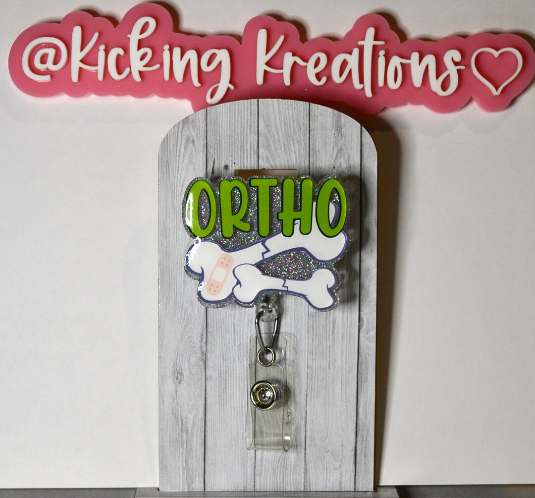 Ortho Acrylic Badge Reel, Retractable Reel, Badge Holder, Nurse, CNA ...