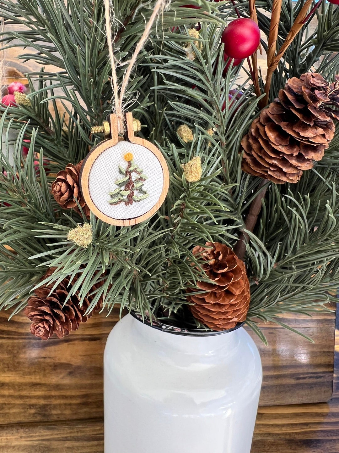 Hand Embroidered Ornaments - Etsy