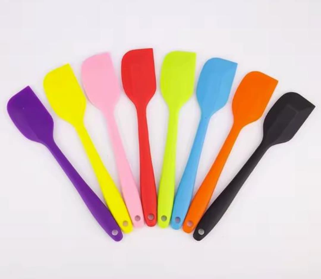 Set of 4 Silicone Spatulas for Crafts and Cooking 20.2 Cm (7.9 Inches ...