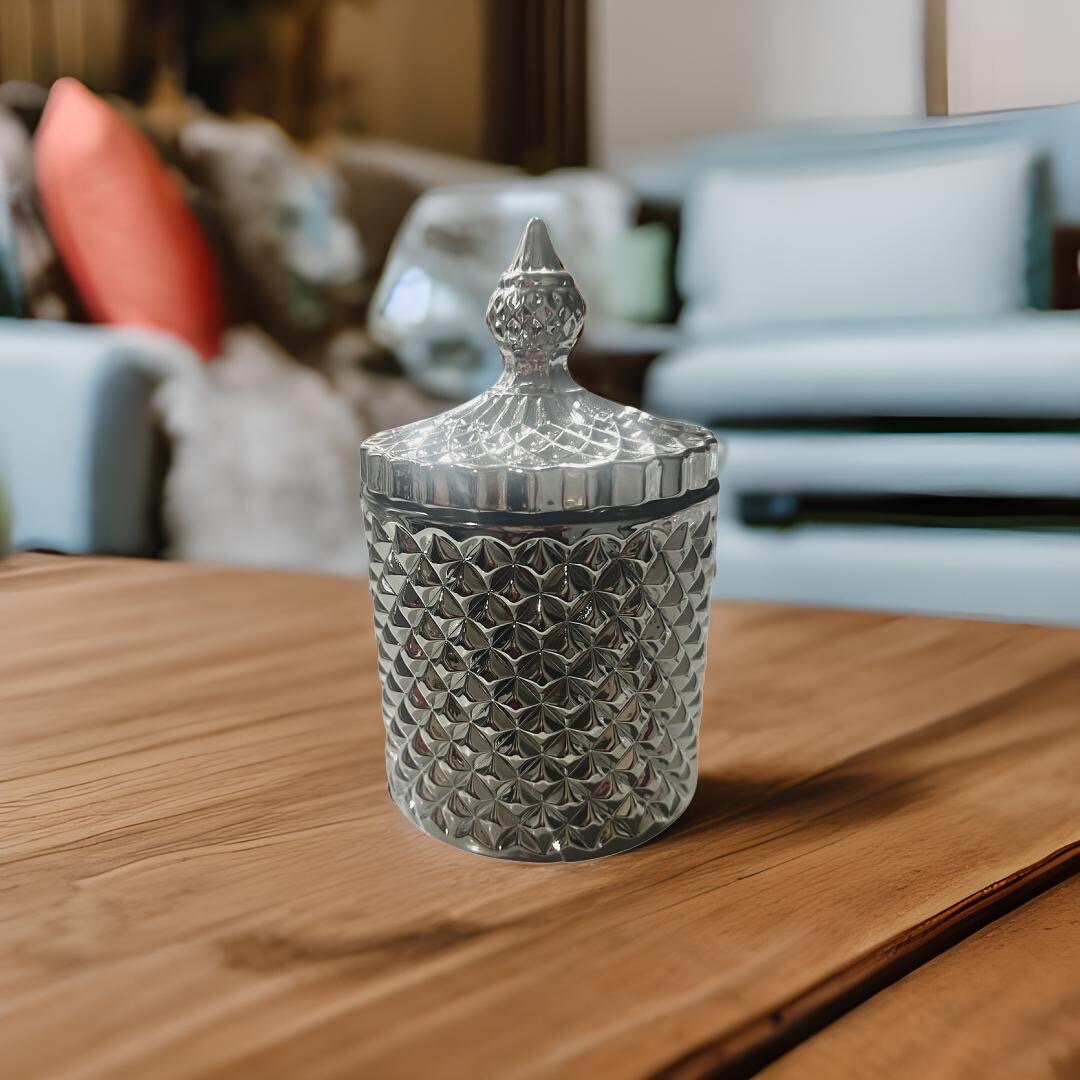 YEAR END Sale 6 Silver Vessels With Lids Candle Making Jar Candle ...