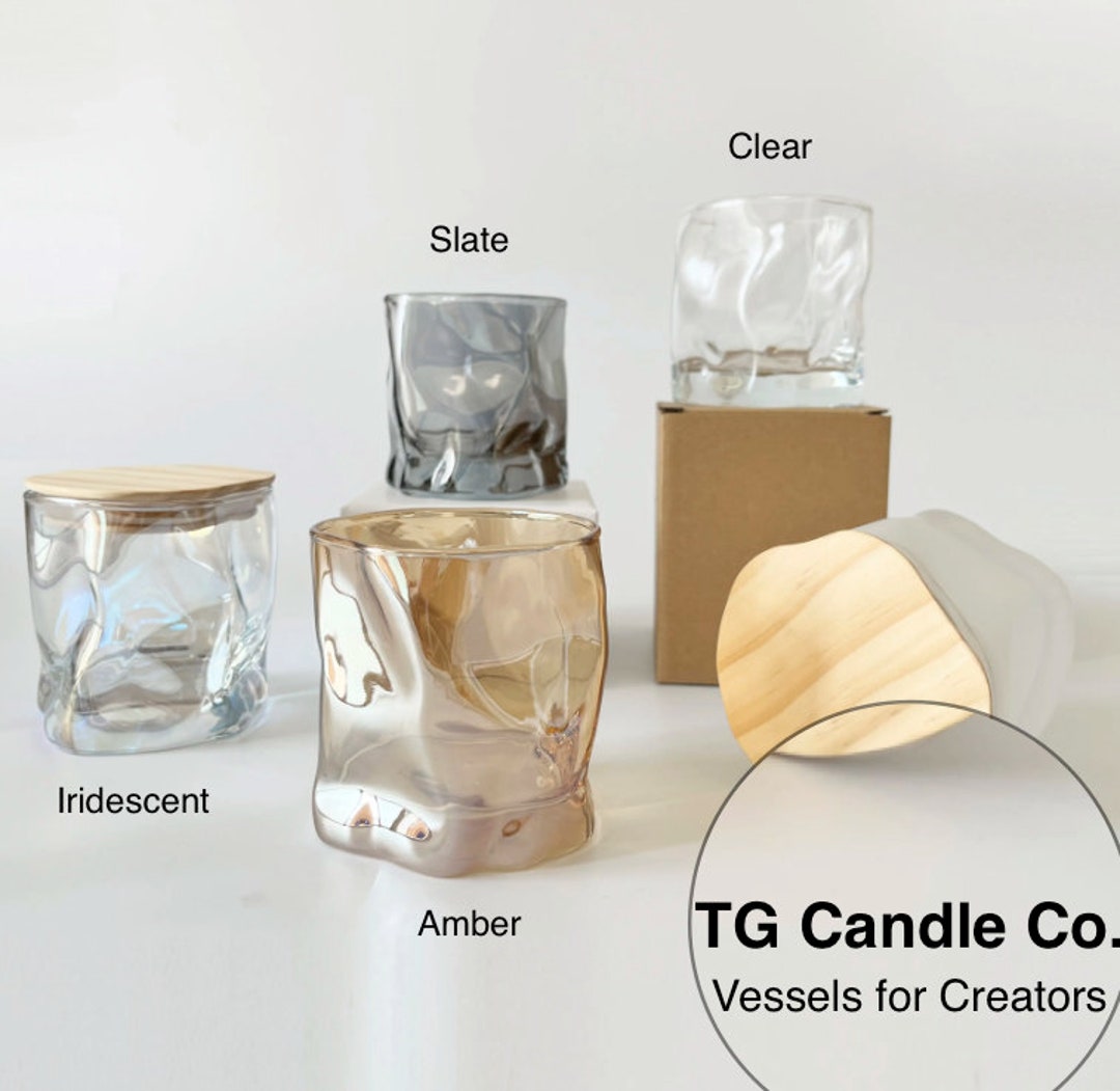 Single Modern Candle Making Jars With Lids | Twisted Orb Designer ...