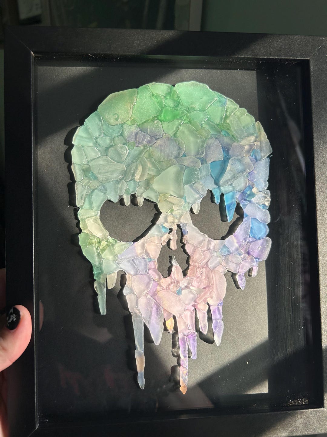 Seaglass Dripping Skull - Etsy