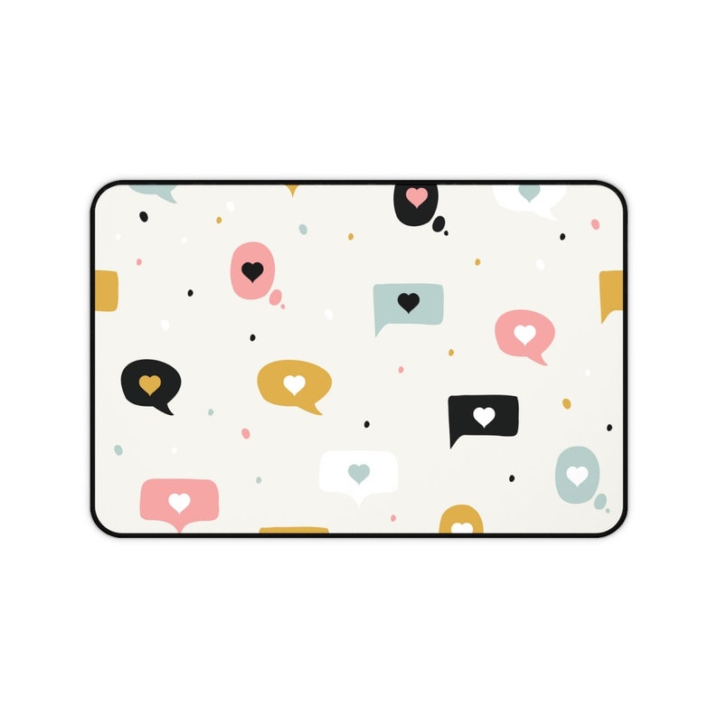 Online Friend Desk Mat Heart Desk Pad Heart Pattern Desk | Etsy