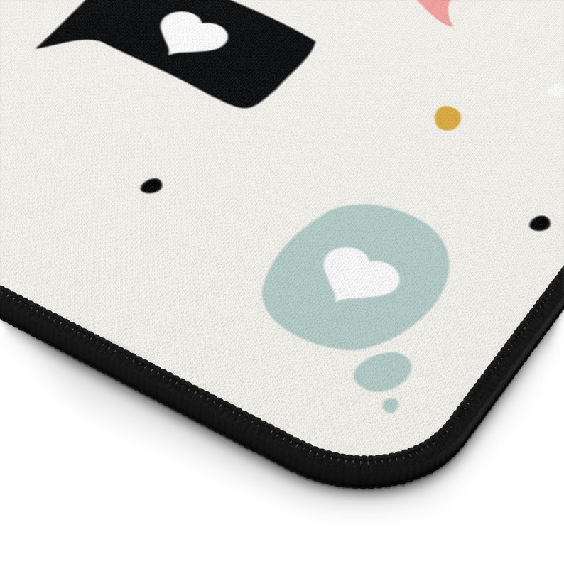 Online Friend Desk Mat Heart Desk Pad Heart Pattern Desk | Etsy