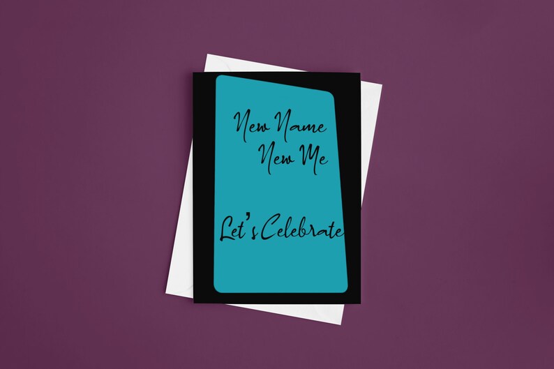 Transgender Name Change Announcement Card New Name Card | Etsy