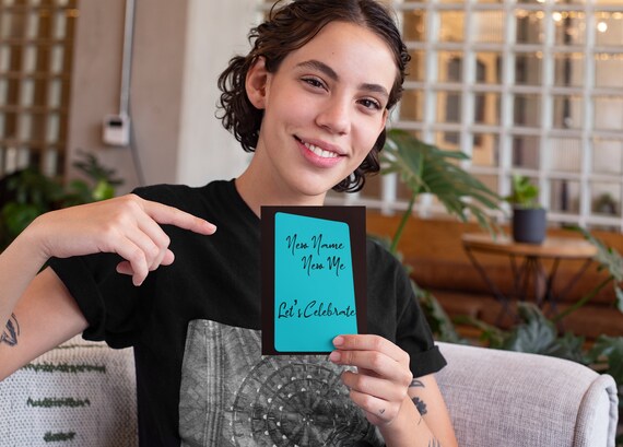 Transgender Name Change Announcement Card New Name Card | Etsy