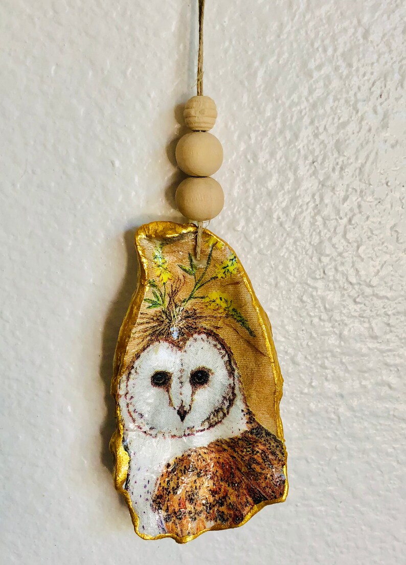 Christmas Tree Oyster Shell Ornaments Etsy