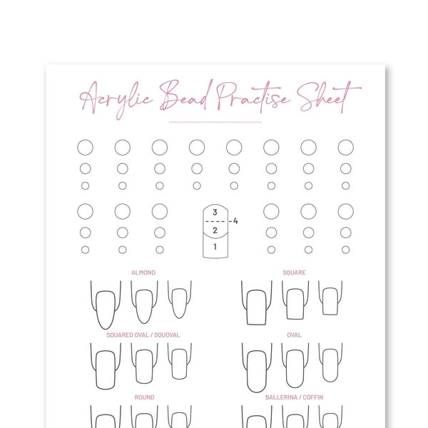 Acrylic Practice Sheet - Etsy