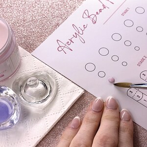 Acrylic Bead Nail Technician Practise Sheet X 3 - Etsy