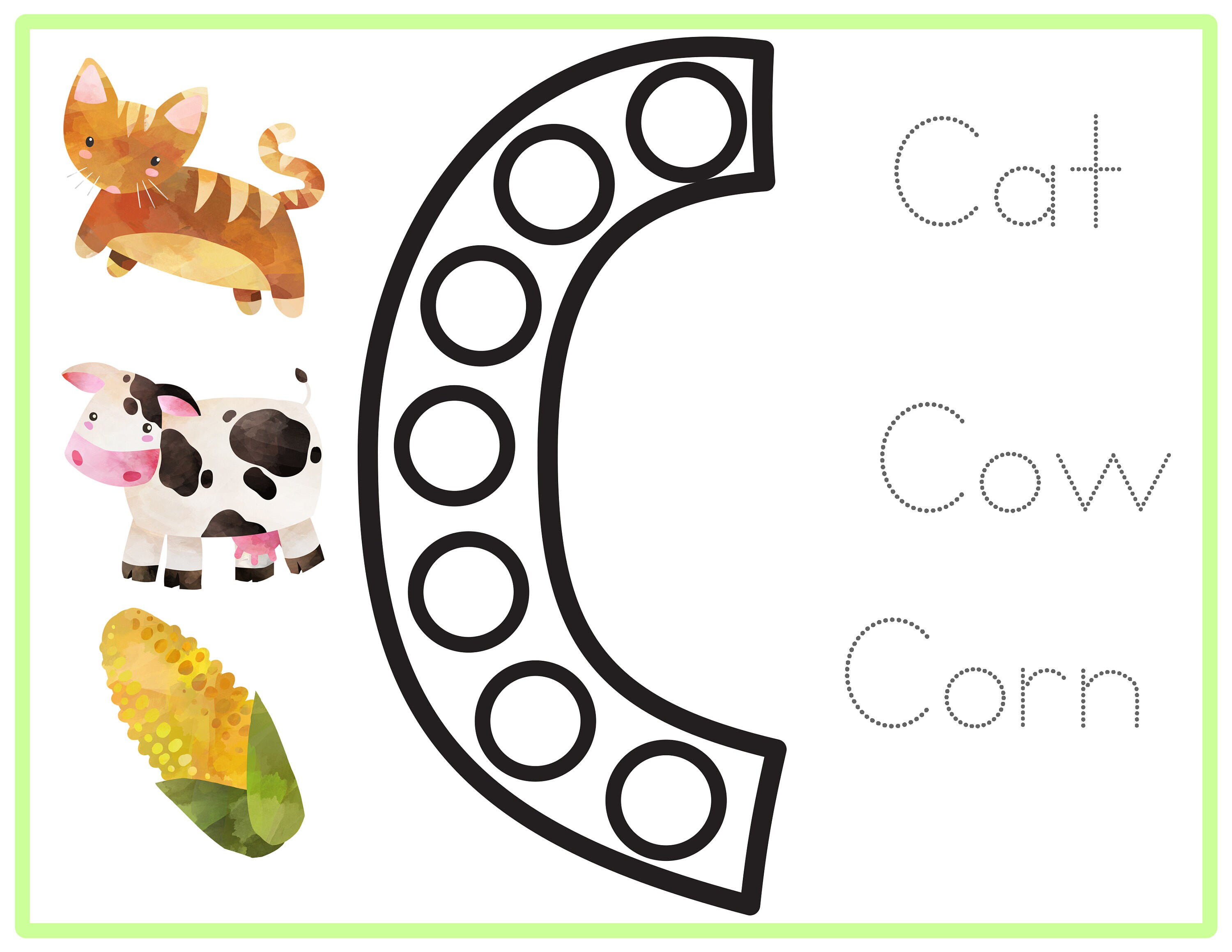 Alphabet Do-a-dot Letter Tracing Writing - Etsy