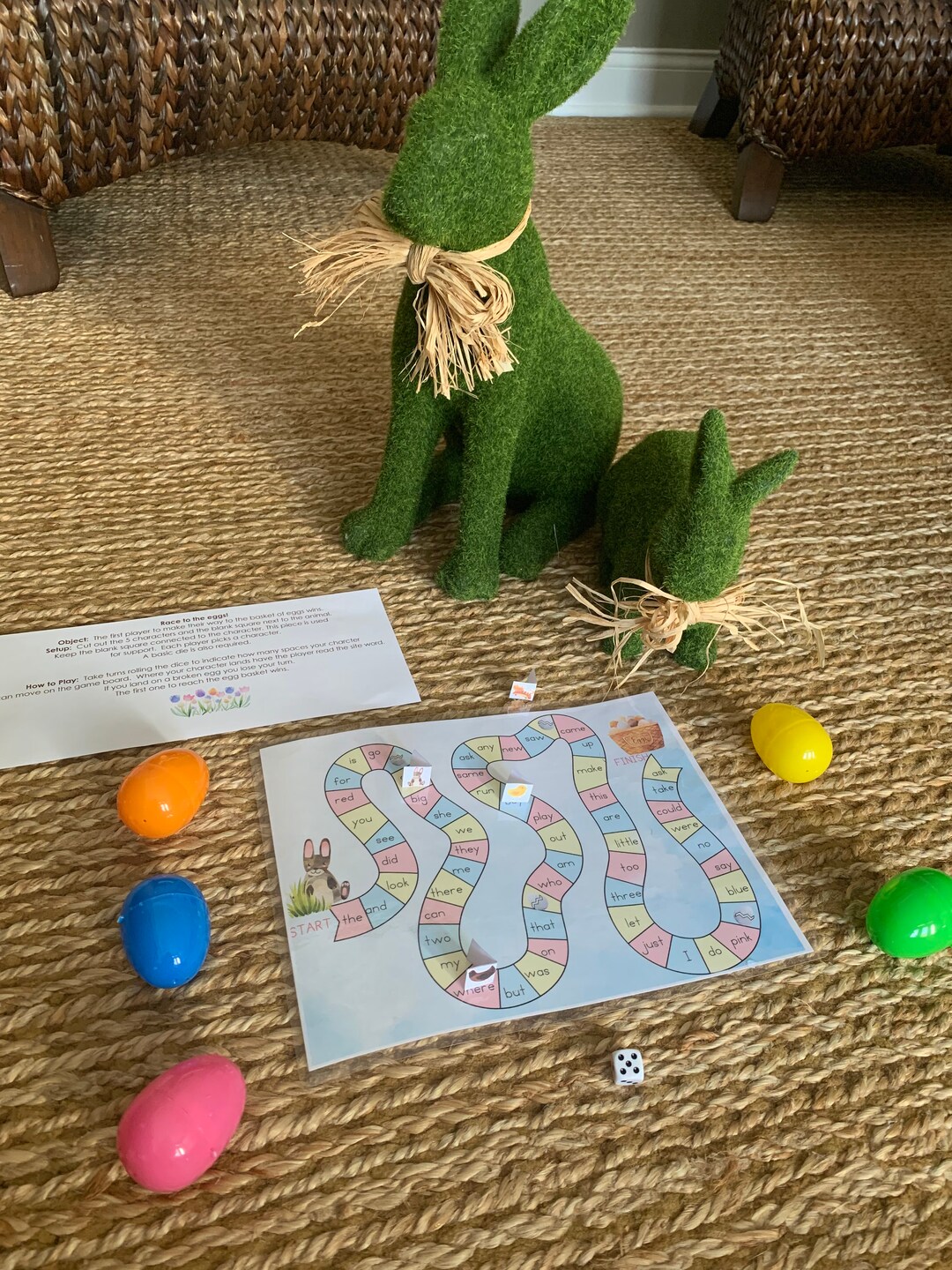 Easter Bunny Racing Site Word Game - Etsy