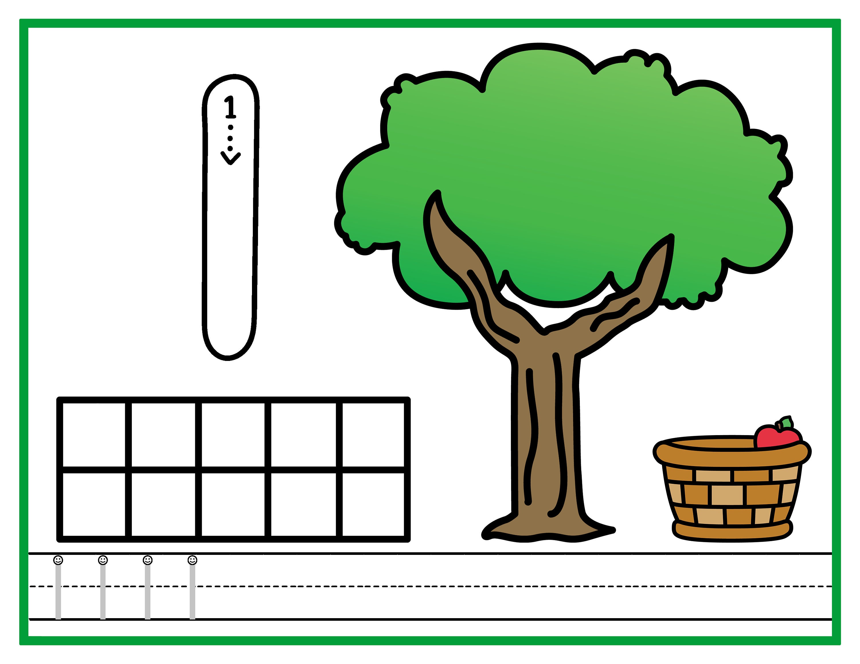 Preschool, Worksheets, Playdough, Tens Frames, Numbers, Apple Math - Etsy