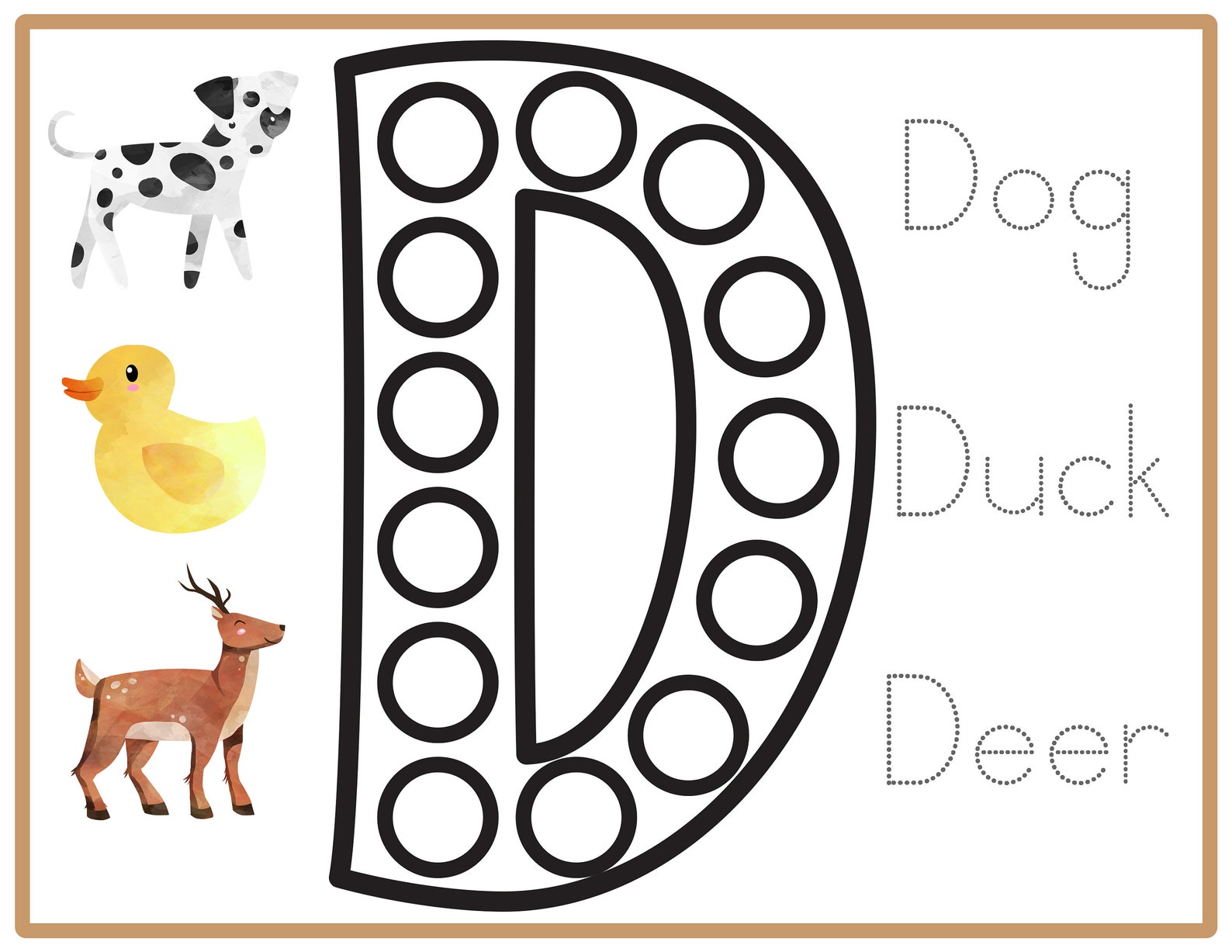 Alphabet Do-a-dot Letter Tracing Writing - Etsy