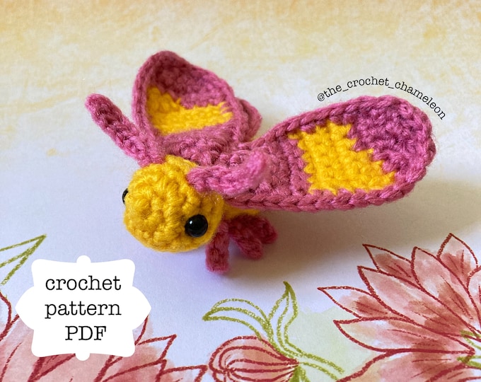 Pattern: Rosy Maple Moth Crochet Plushie - Etsy