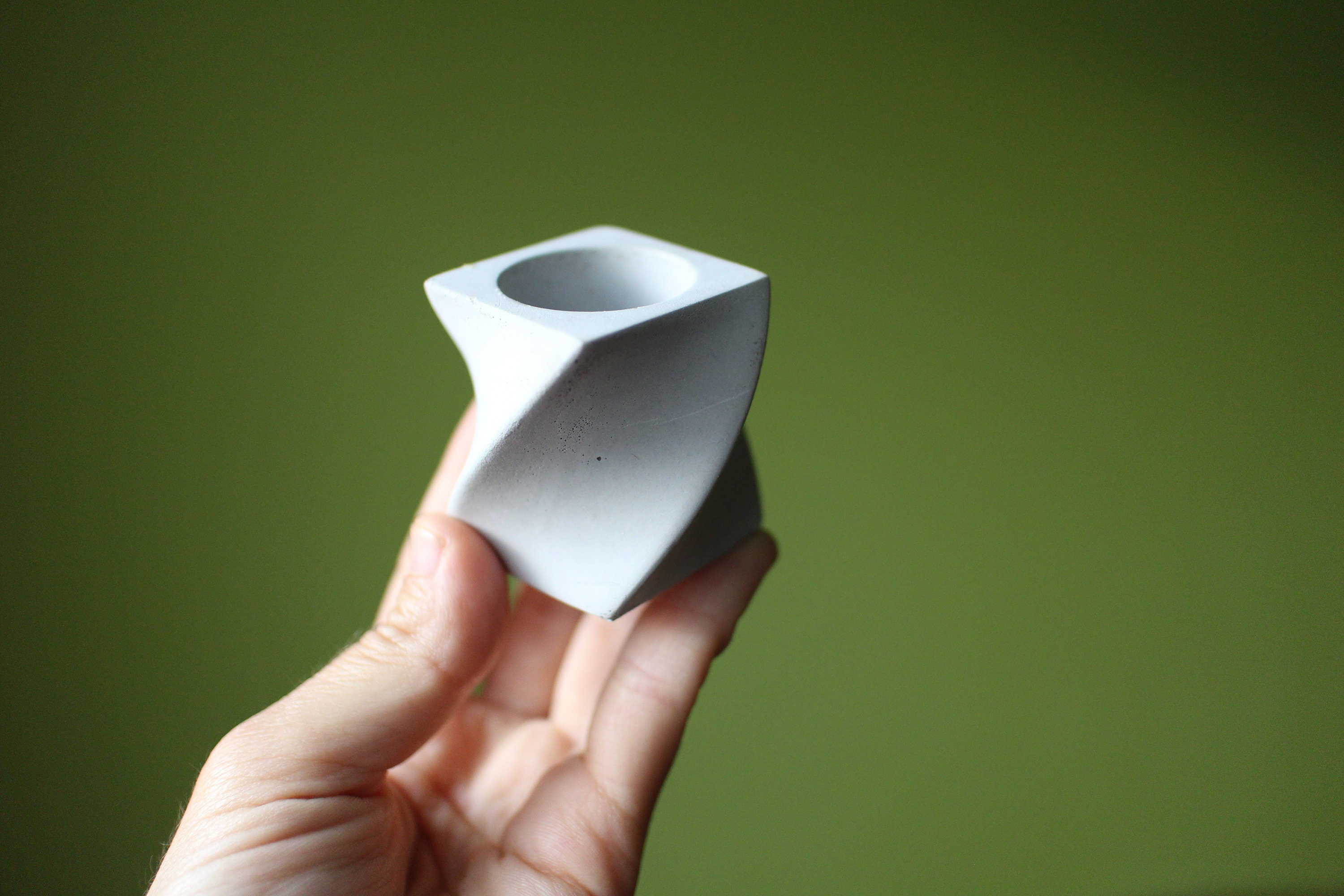 Set of 2 Mini Concrete Single Pen Stand Concrete Pencil Holder Beton ...