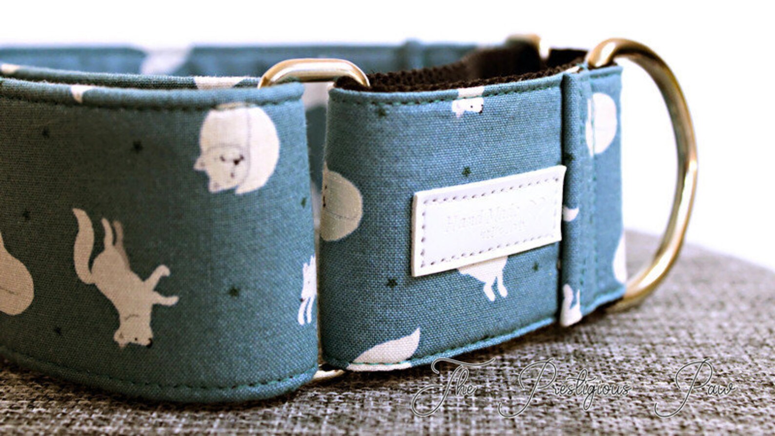 Arctic Fox Dog Collar: Winter White Blue, Martingale or Buckle - Etsy