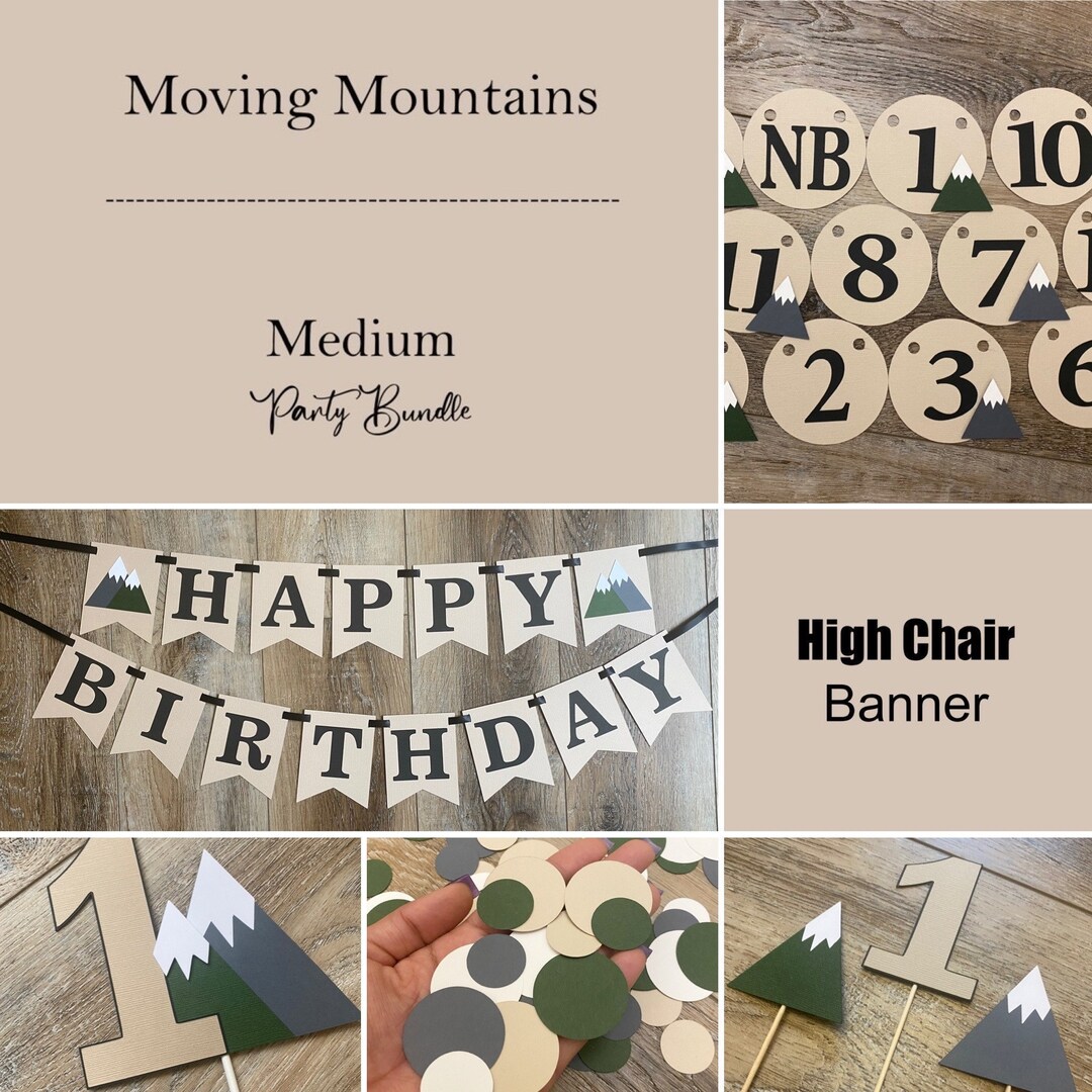 Mountain Medium Party Bundle Adventure Awaits Theme First Birthday ...