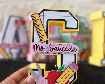 Teacher 3D Letters - Etsy UK