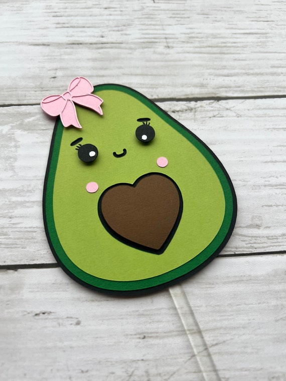 Avocado Cake Topper Theme Birthday Holy Guacamole - Etsy