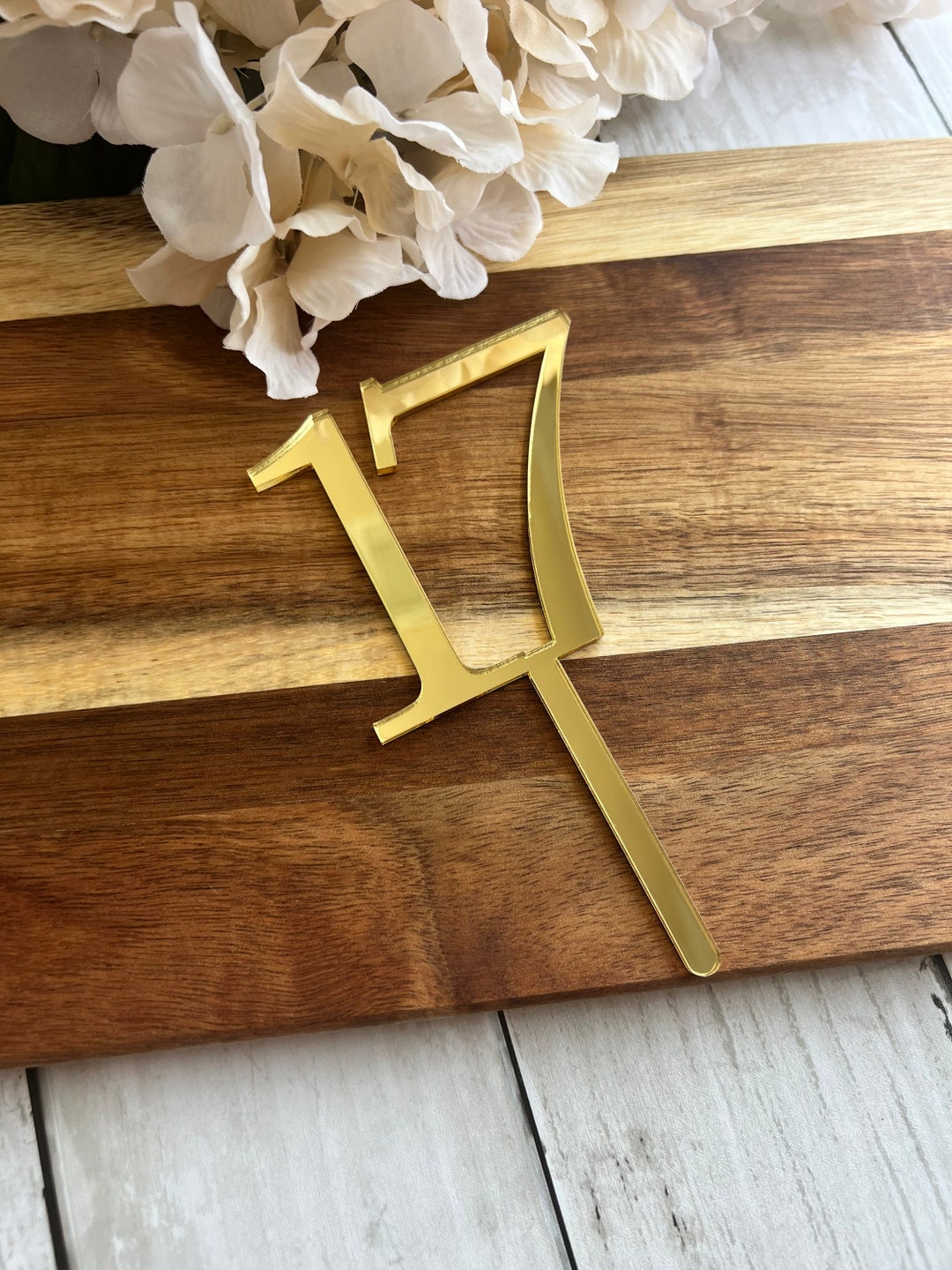 Cake Charm… Gold Mirror Cake Badge… Number Plate… Cake Plaque - Etsy