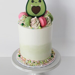Avocado Cake Topper Theme Birthday Holy Guacamole - Etsy