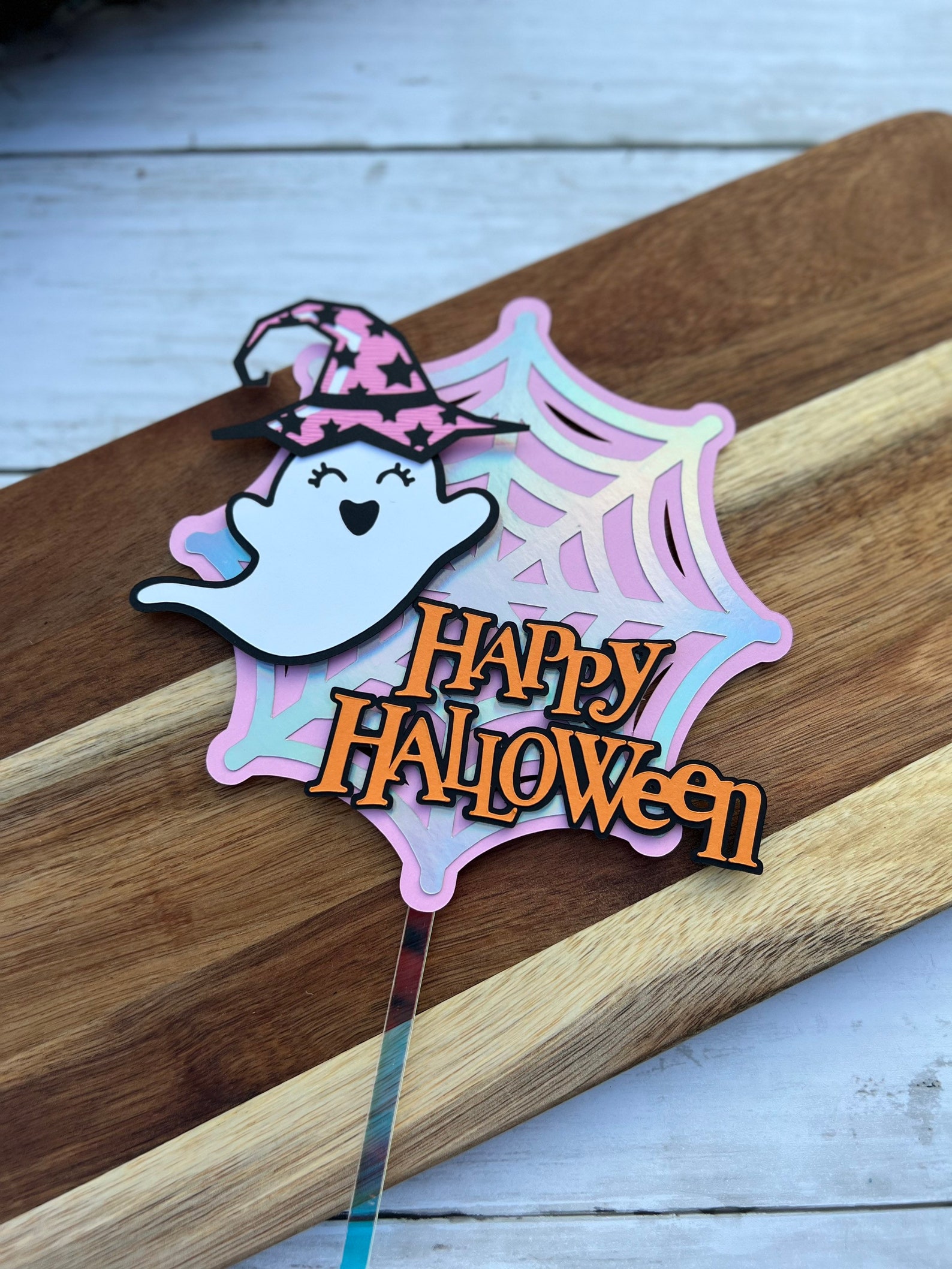 Halloween Cake Topper Boo-day Theme Birthday Decoration Happy - Etsy