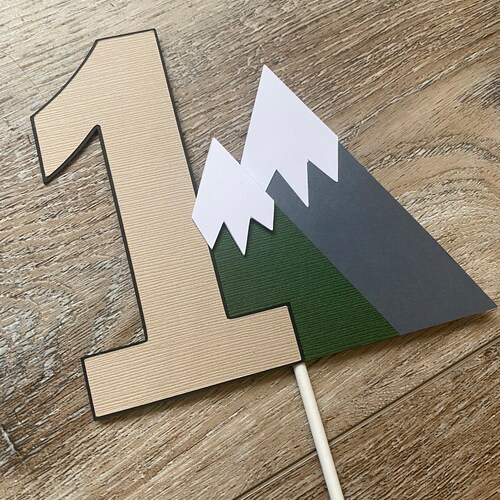 Mountain Happy Birthday Banner First Birthday Adventure Theme - Etsy