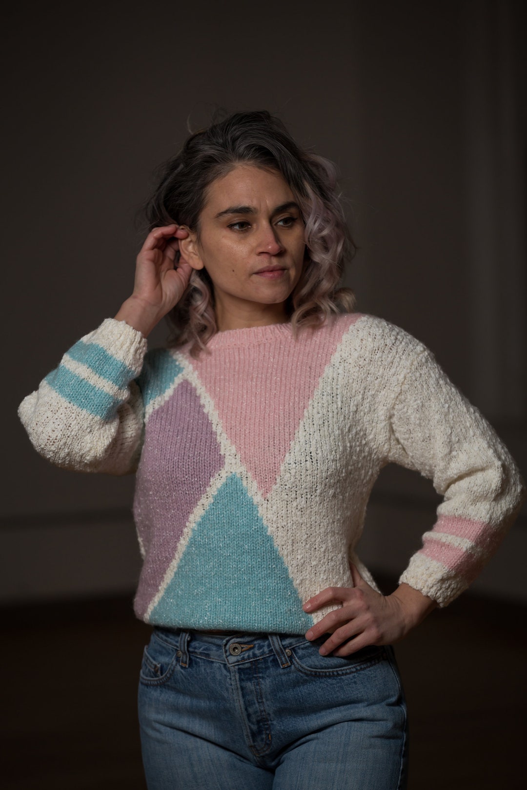 Vintage Triangle Sweater - Etsy