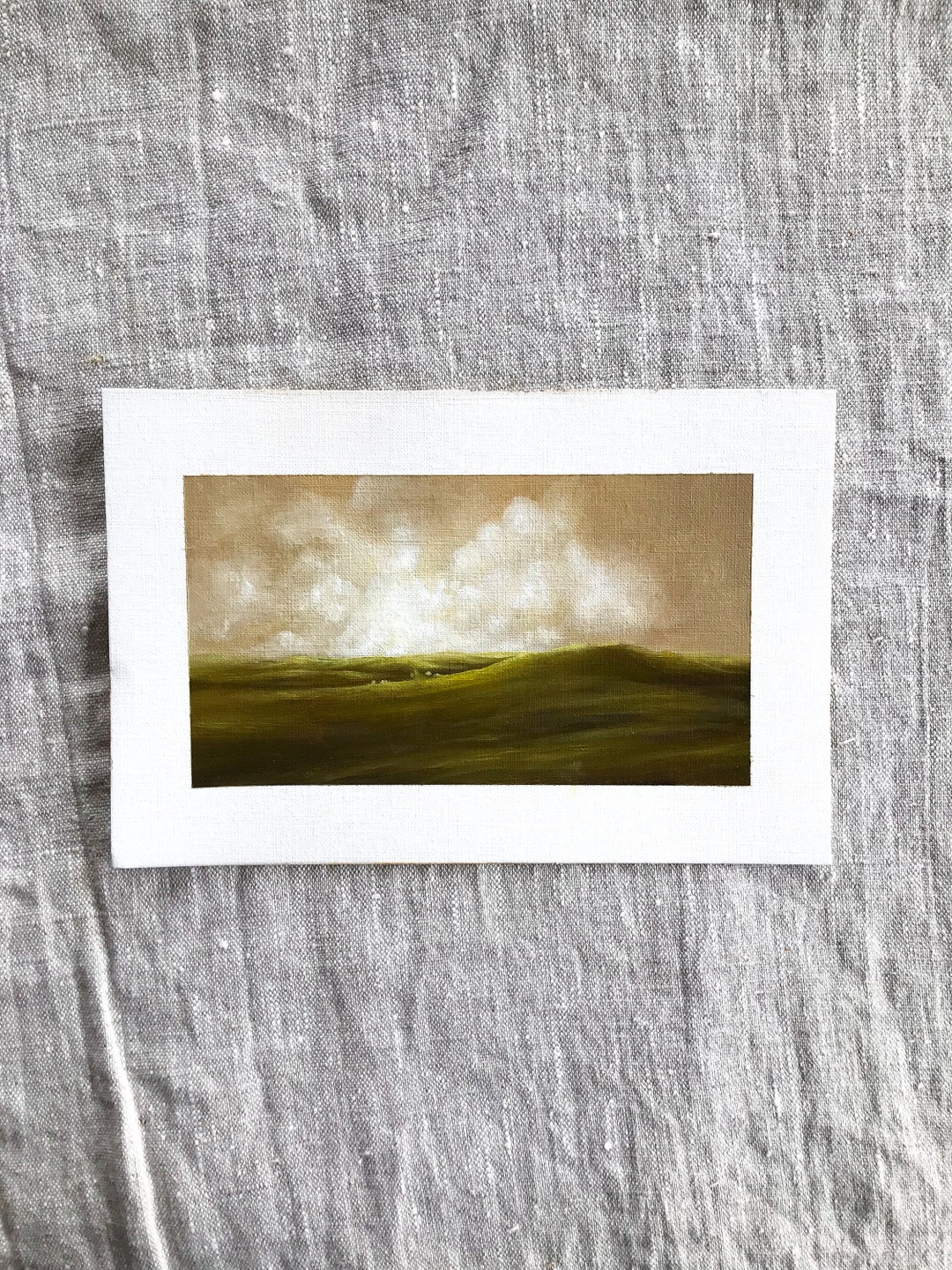 Fine Art Original Oil Painting, 'light on the Hills' Oil on Paper - Etsy