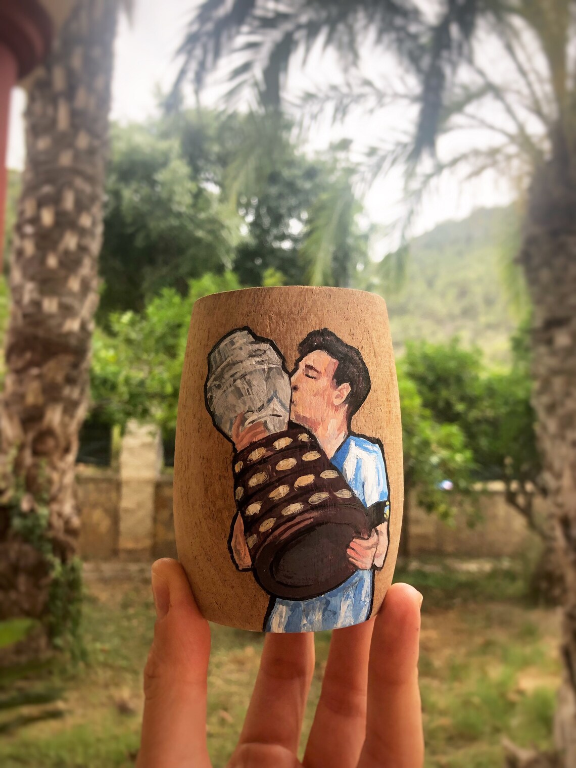 Mate de madera Messi / Leo Messi /copa Americana / yerba mate/ | Etsy