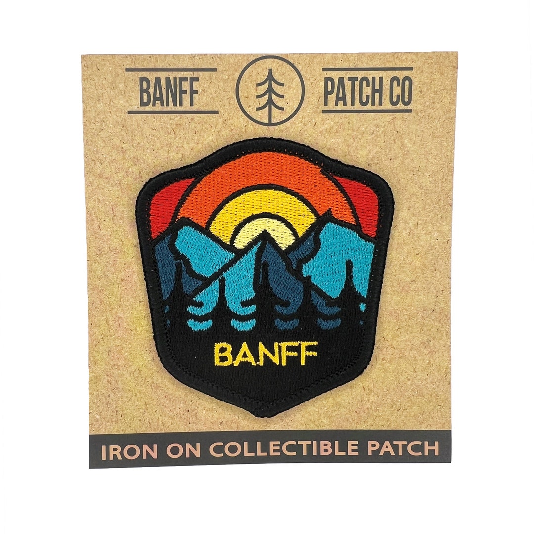 Banff Mountain Sun Patch Banff Canada Collectible Patch Travel Patches ...