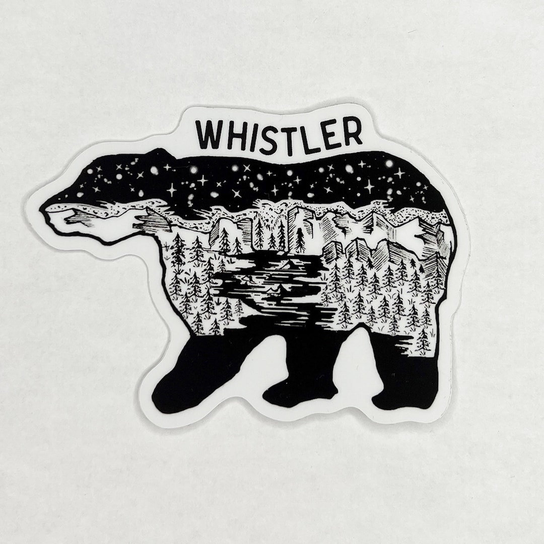 Whistler Bear Sticker Whistler Canada Collectible Stickers Travel ...