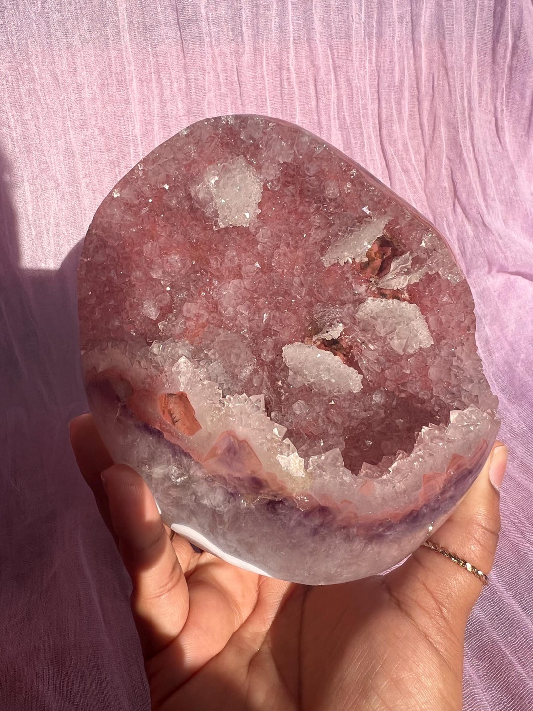 XL Very Berry Rainbow Amethyst | Quartzy| Calcite Inclusions |orca ...