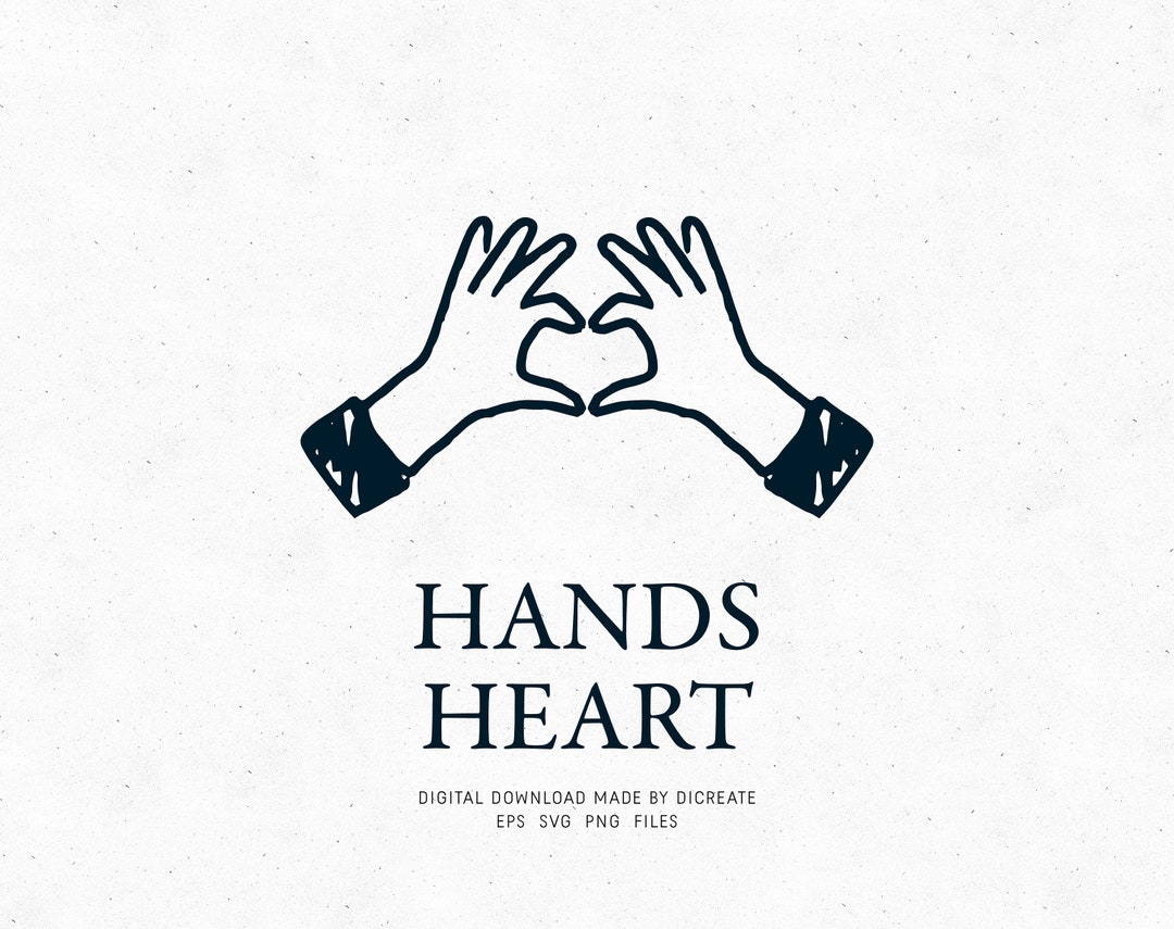 Heart Hands Clipart, Love Hands Svg, Digital Download, Hand Drawn ...