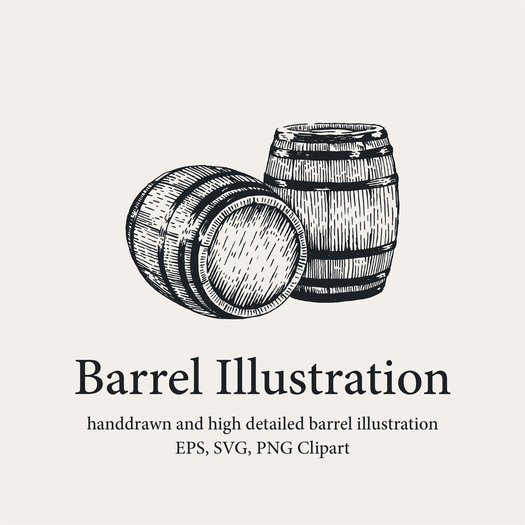 Barrel Clipart, Wooden Barrel, Wine Barrel, Beer Barrel, Digital Art ...