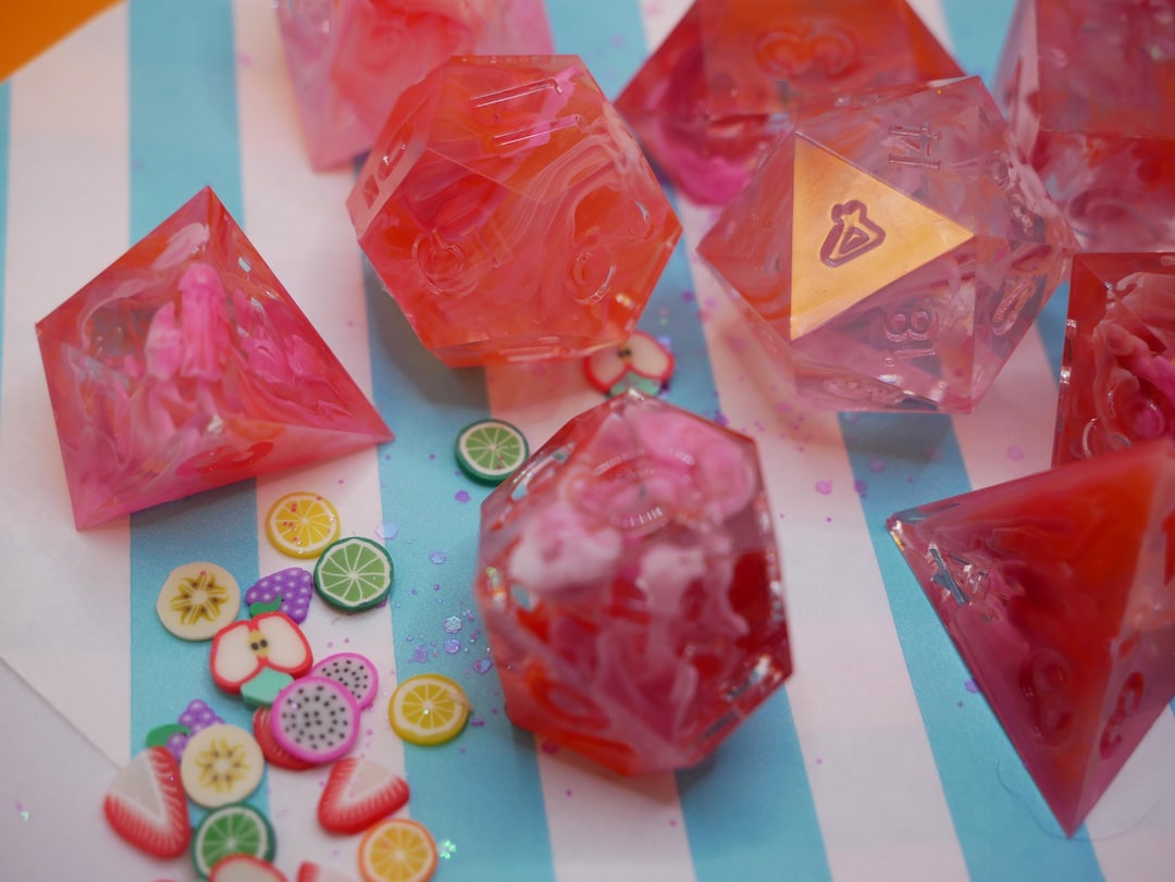 Raw Resin Dice Set: 9-piece Unpolished DND Dice Lesbian - Etsy