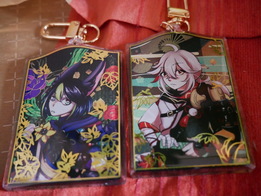 Genshin Impact Omamori Style Keychain Charms Goldfoil Kazuha and ...