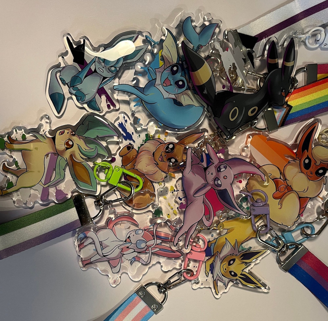 Pride Eveelutions Lanyard Keychains! All-inclusive Demi Bi Pan Lesbian ...