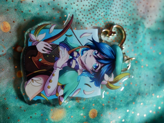 Venti Genshin Impact Keychain Charm - Etsy