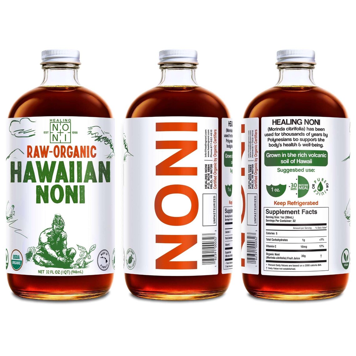 RAW Organic Hawaiian Noni Juice 32oz - Etsy