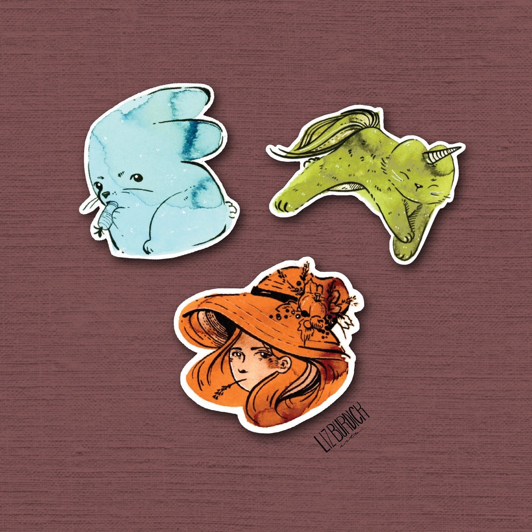 Ink Blob 3x3 Vinyl Stickers - Etsy