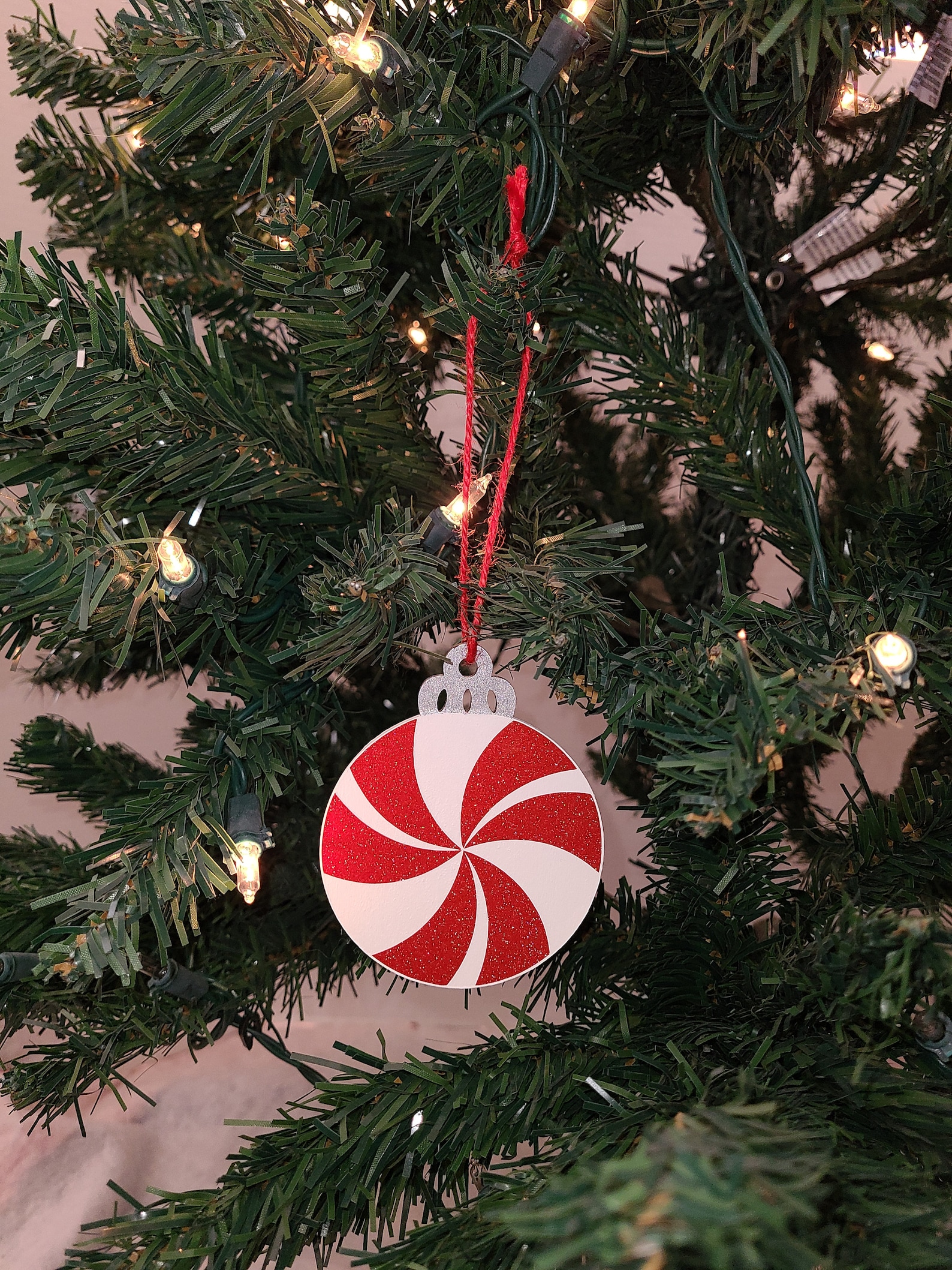 Peppermint Candy Themed Wooden Ornaments - Etsy