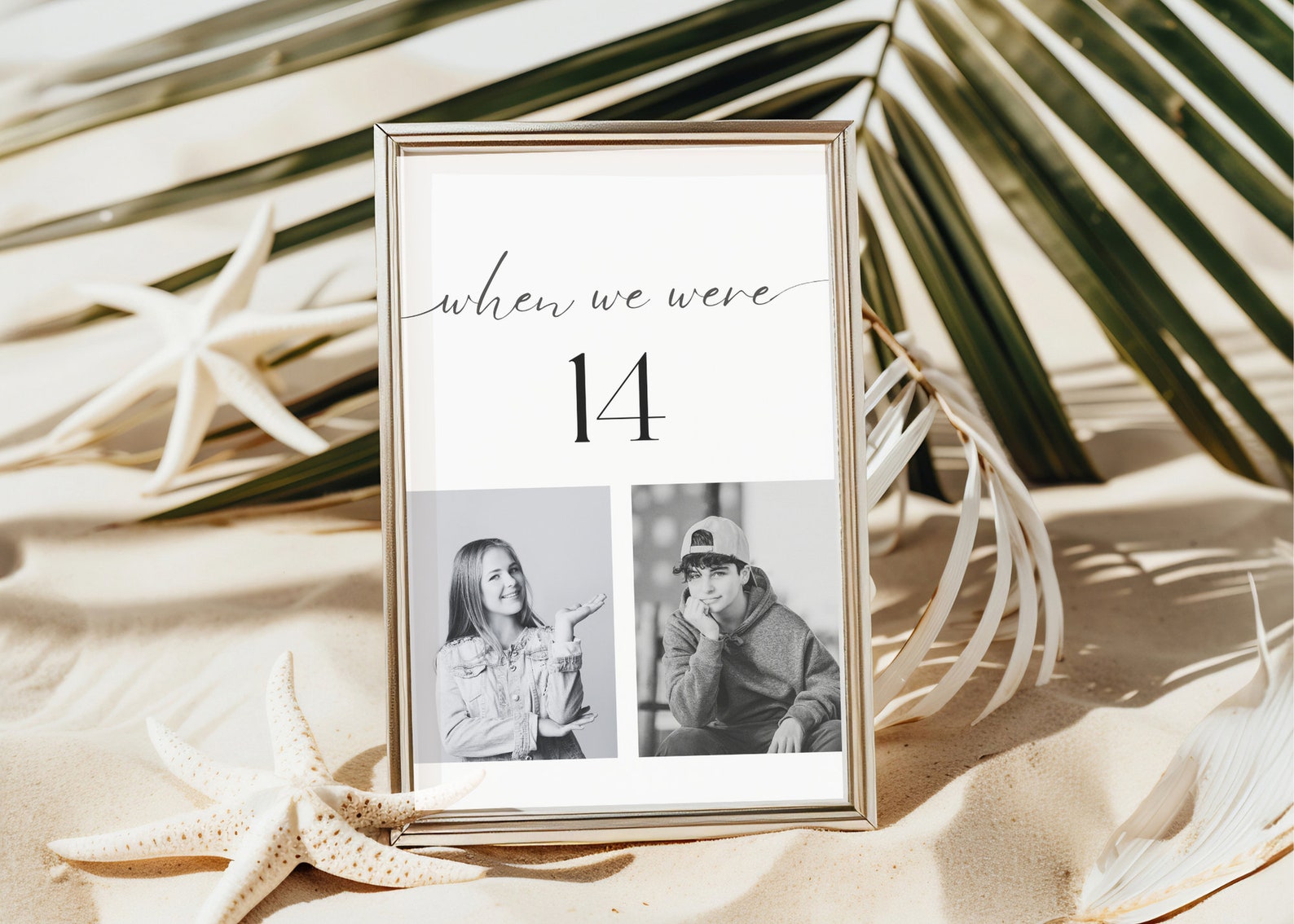 Photo Table Numbers When We Were Age Table Numbers Template Wedding ...