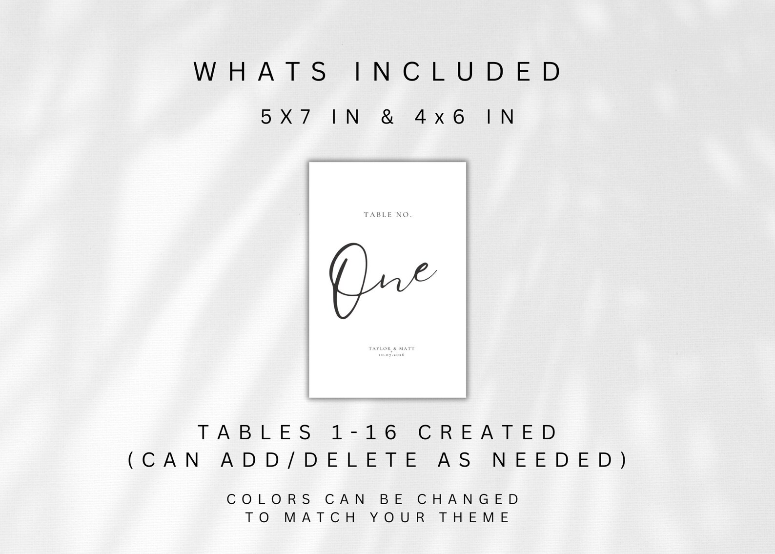 Modern Table Numbers Template, Minimal Table Numbers, Minimal Wedding ...