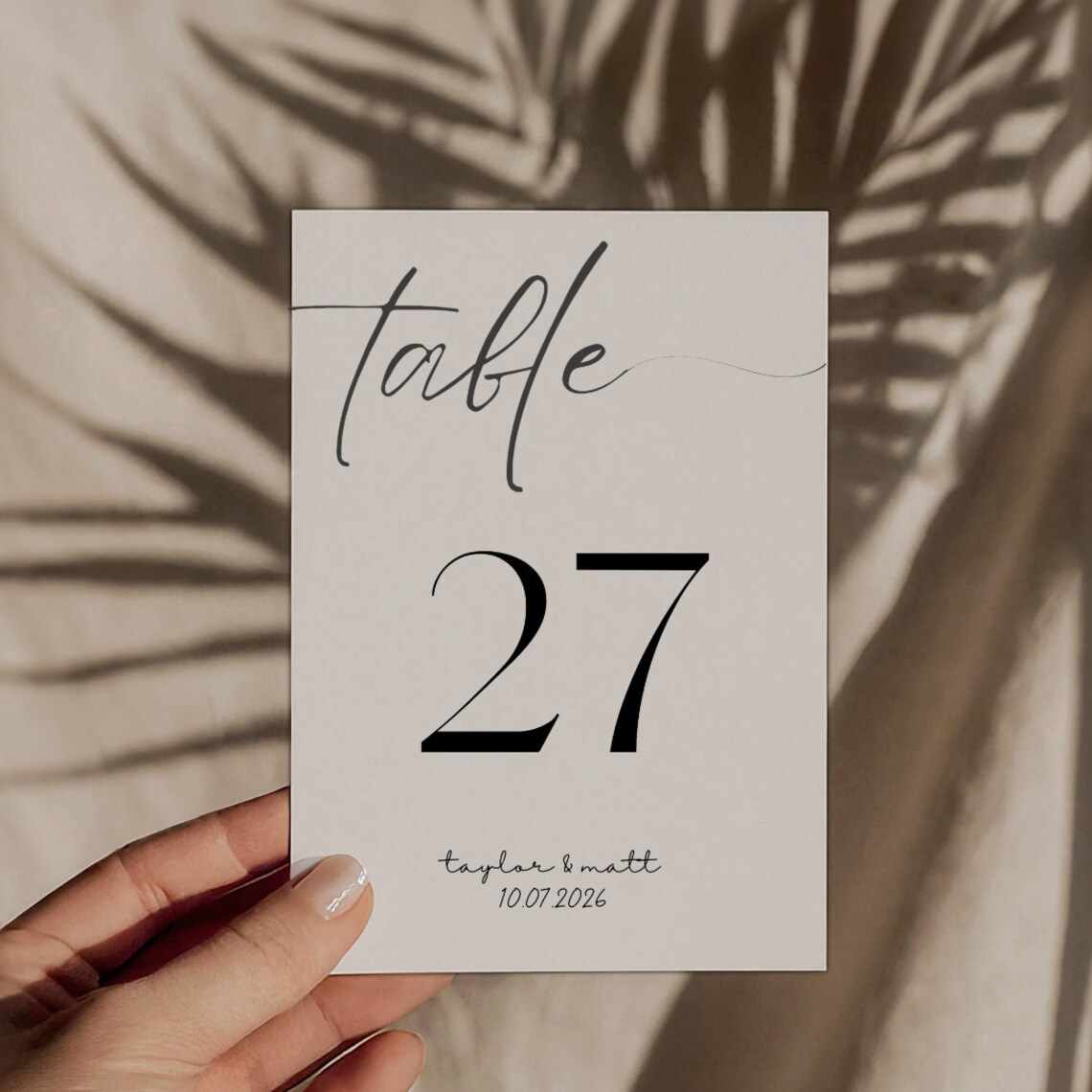 Wedding Table Numbers, Printable Photo Table Numbers, Editable Table Number Template, Table ...