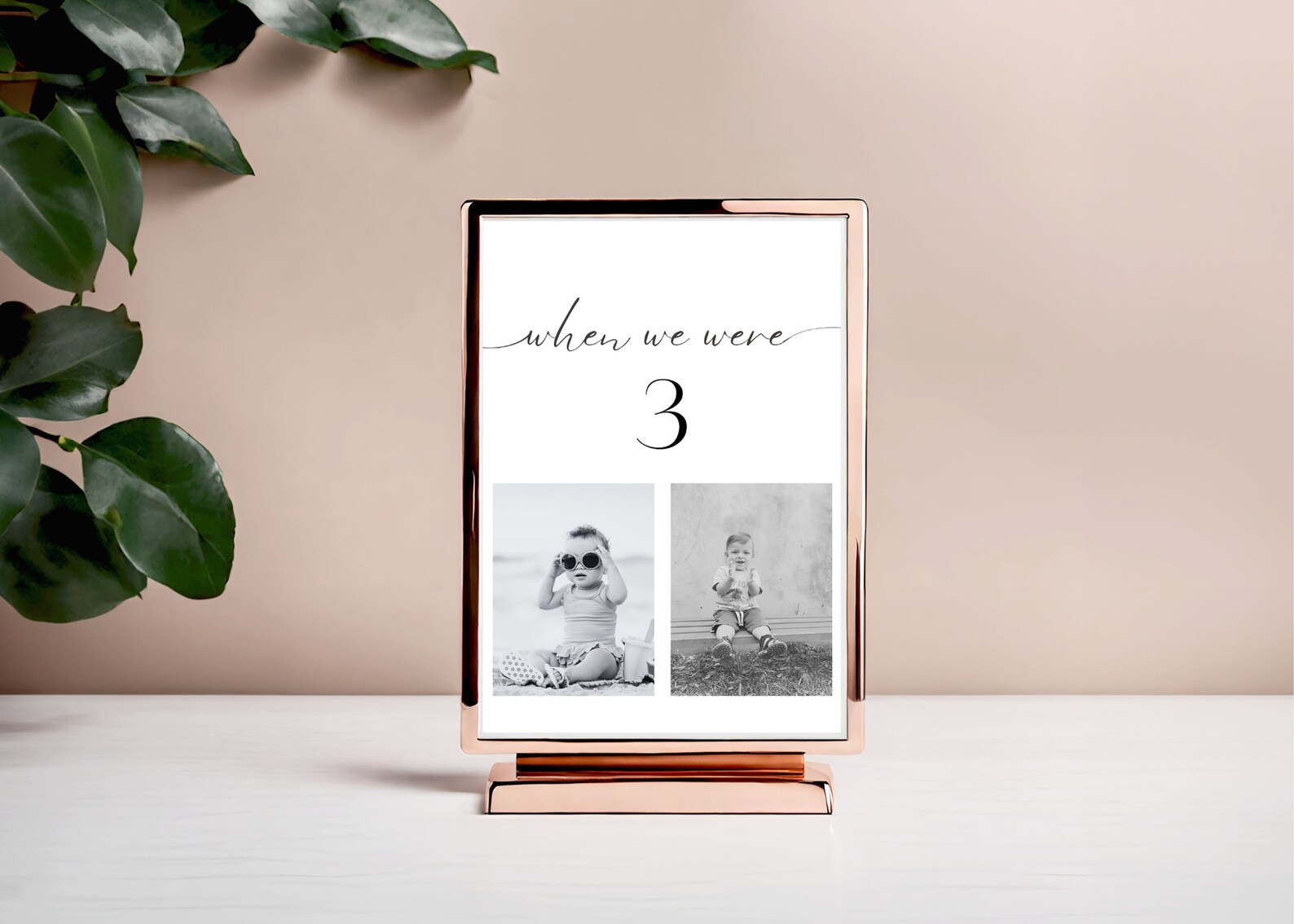 When We Were Age Table Numbers Photo Table Numbers Template Wedding ...