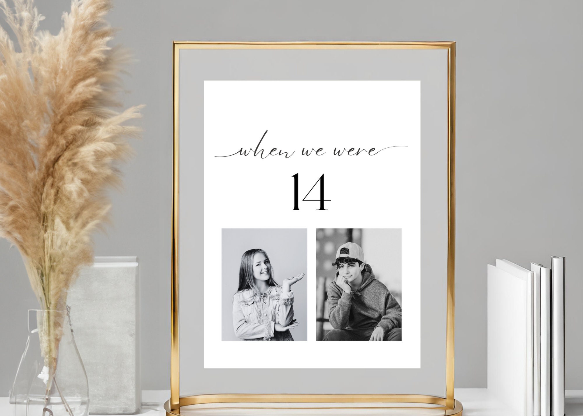 When We Were Age Table Numbers Photo Table Numbers Template Wedding ...